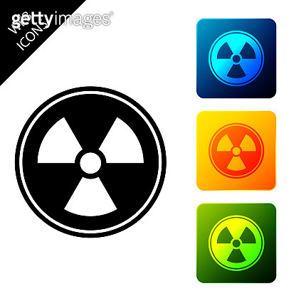 Radioactive icon isolated. Radioactive toxic symbol. Radiation Hazard ...