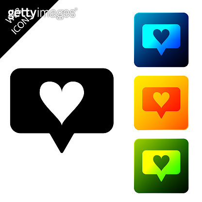 Like and heart icon isolated. Counter Notification Icon. Follower Insta ...
