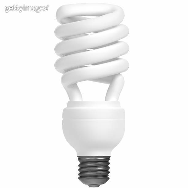Twisted fluorescent light bulb 이미지 (1181064901) - 게티이미지뱅크