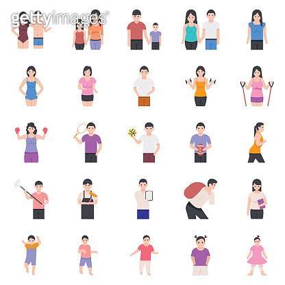 Human Activities Icons Set (1169253555) 일러스트, 무료 일러스트, 아이콘, 무료 아이콘 - 게티 ...