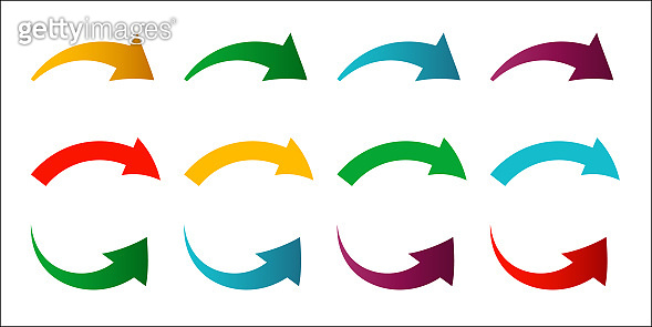 collection of colored arrows. New bright gradient arrows for your ...