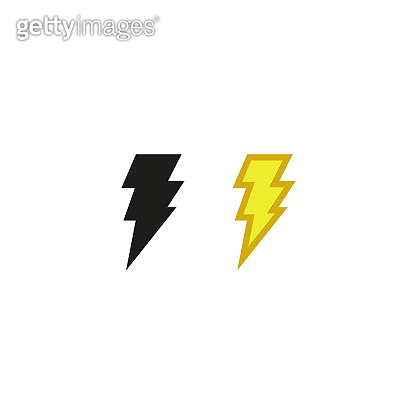 Lightning bolt. Super Hero logo. Vector flat design (1139539253) 일러스트 ...