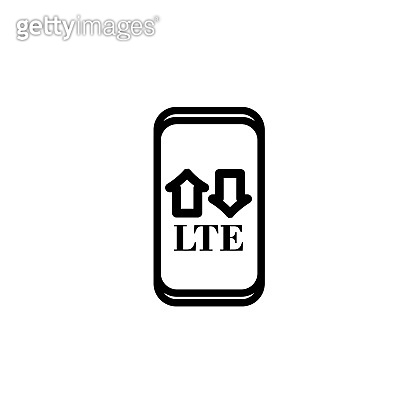 lte sign signal symbol with smartphone vector icon technology of 4G LTE ...