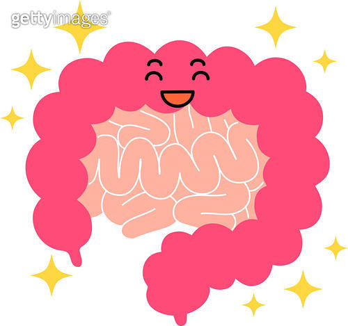 Illustration of a cute large intestine and small intestine (1148719830 ...