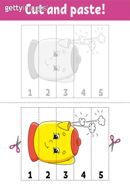 Learning numbers. Cut and glue. Education developing worksheet. Game ...