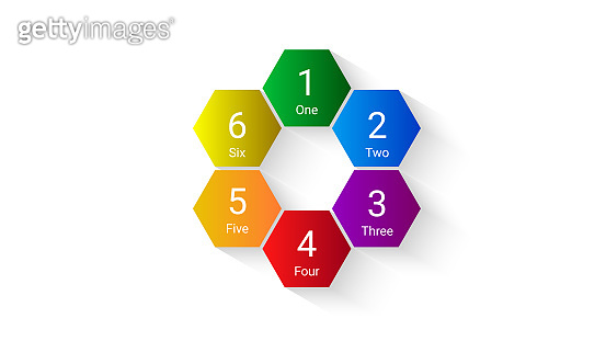 Hexagon infographic vector illustration. Colorful diagram for bussines ...
