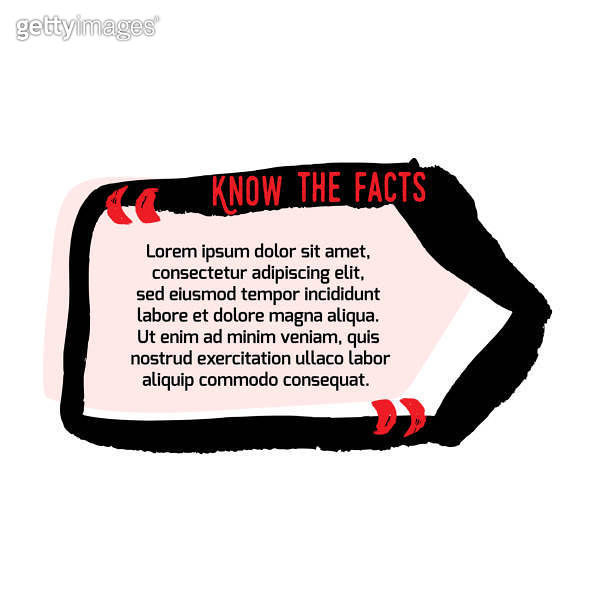 Know the facts quote brackets icon. Fun fact idea label. Banner for ...