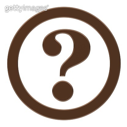 question mark interrogation point brown 3d three dimensional asking ...