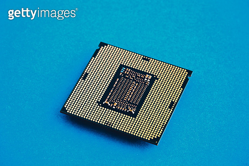 Computer chip microprocessor with abstract colorful light circuit ...