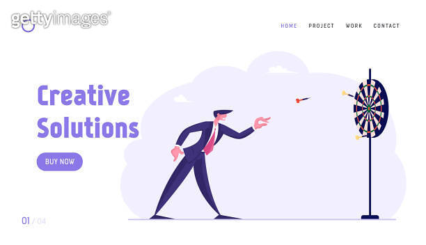 Aim Achievement Mission, Goal Setting Website Landing Page. Business ...