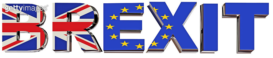 brexit word text english european flag isolated 3d rendering 이미지 ...