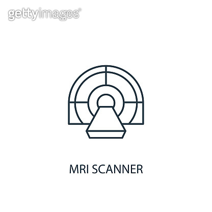 MRI scanner concept line icon. Simple element illustration. MRI scanner ...