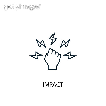 impact concept line icon. Simple element illustration. impact concept ...