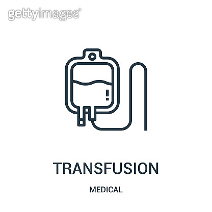transfusion icon vector from medical collection. Thin line transfusion ...