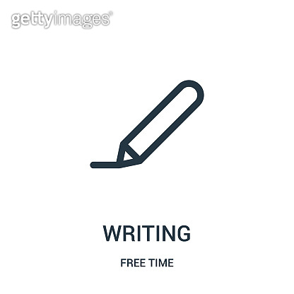 writing icon vector from free time collection. Thin line writing ...