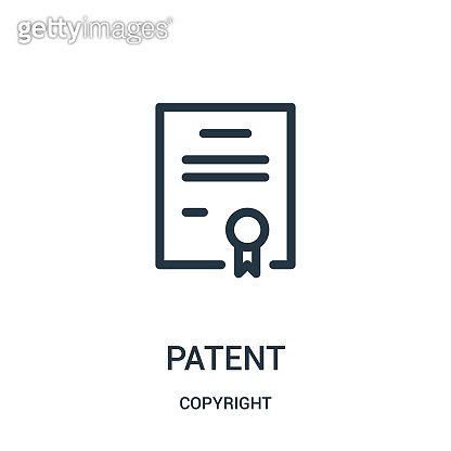 patent icon vector from copyright collection. Thin line patent outline ...