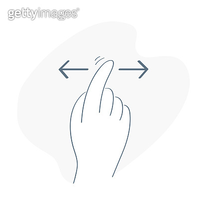 Finger swipe icon illustration vector symbol. Swipe by hand, selection ...