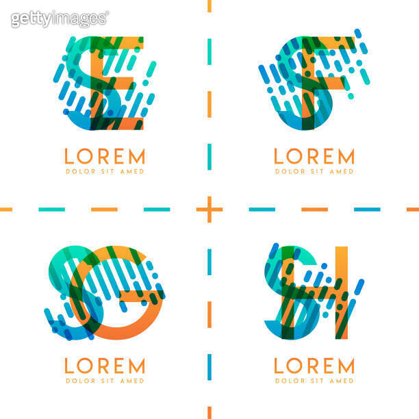 colorful alphabet bold logo for promotion, marketing and advertising ...