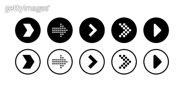 set of arrows icon. arrow symbol logo template for website - vector 이미지 ...