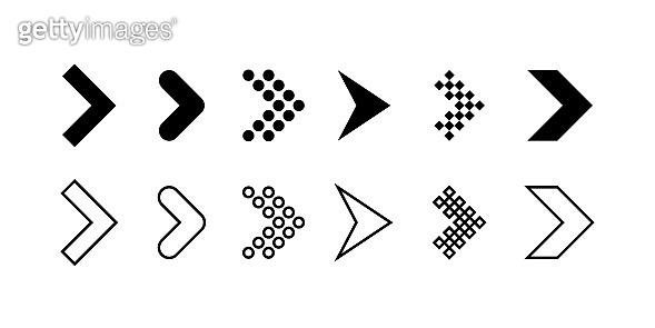set of arrows icon. arrow symbol logo template for website - vector 이미지 ...