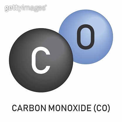 Carbon monoxide molecular formula 이미지 (1142230610) - 게티이미지뱅크