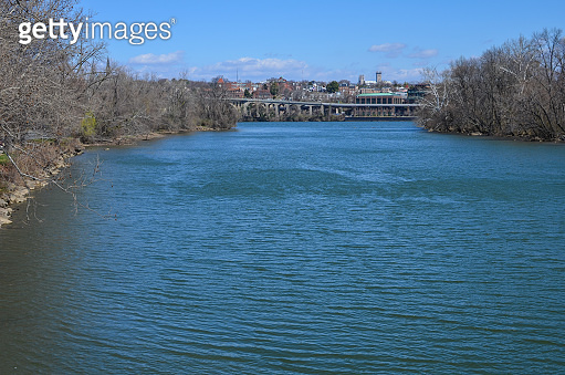 View of the Potomac River from Theodore Roosevelt Island in Georgetown ...