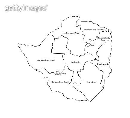 Vector isolated illustration of simplified administrative map of ...