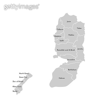 Vector isolated illustration of simplified administrative map of ...