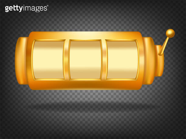 Slot Machine Vector. Golden Lucky Empty Slot. Jackpot Gambling Machine ...