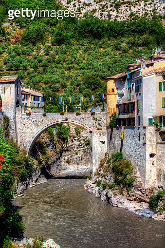 Bridge Crossing the River Var and Leading to the Entrance of the ...