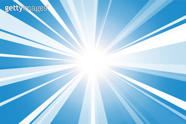 Bright ray abstract and light blue background, vector and illustration ...