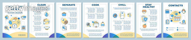 Food safety brochure template layout 이미지 (1184016609) - 게티이미지뱅크