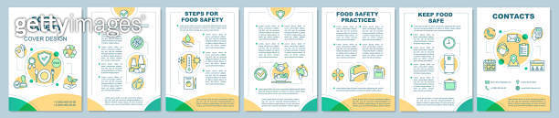 Food safety brochure template layout (1184218069) - 게티이미지뱅크