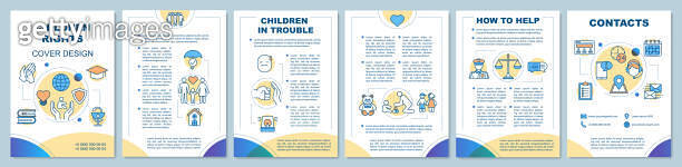 Children rights brochure template layout (1185435533) 일러스트, 무료 일러스트 ...