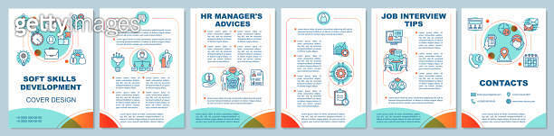 HR soft skills brochure template layout 이미지 (1180277865) - 게티이미지뱅크