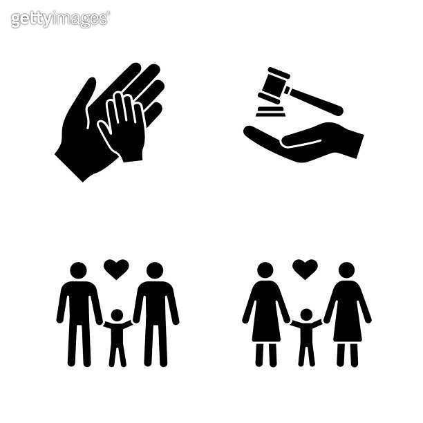 Child custody glyph icons set 이미지 (1178389415) - 게티이미지뱅크