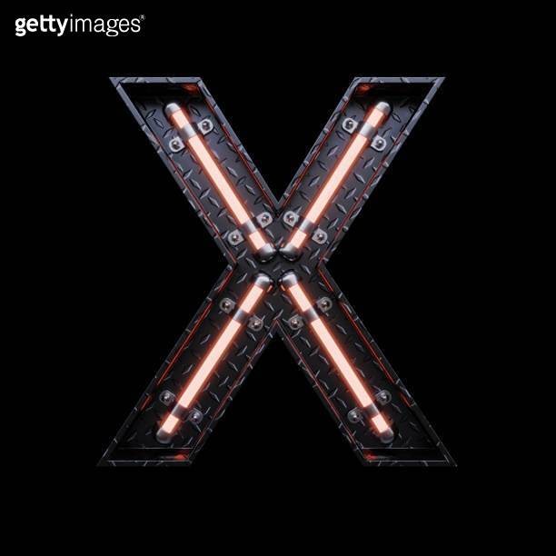 Neon Light Letter X with red neon lights. 이미지 (1172083419) - 게티이미지뱅크