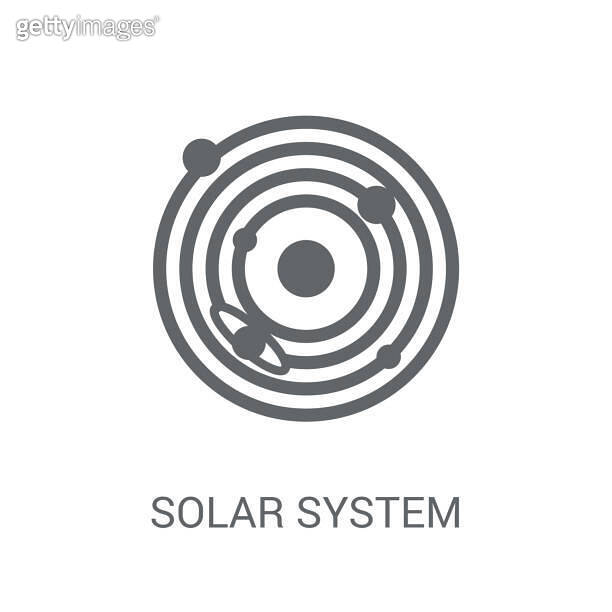 Solar system icon. Trendy Solar system logo concept on white background ...
