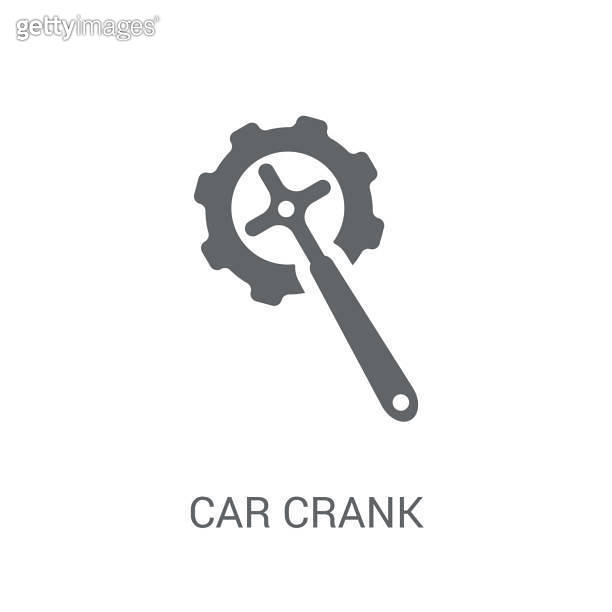 car crank icon. Trendy car crank logo concept on white background from ...