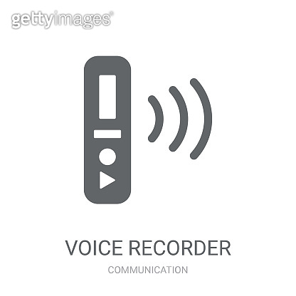 Voice recorder icon. Trendy Voice recorder logo concept on white ...