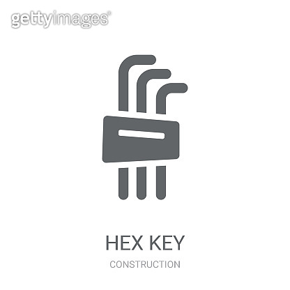 Hex key icon. Trendy Hex key logo concept on white background from ...