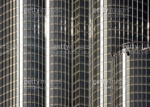 Burj Khalifa facade detail, Dubai, United Arab Emirates (1176996535 ...