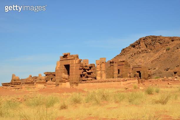 Temple of Amun - Jabal Naqa mountain in the background, Naqa, Northern ...