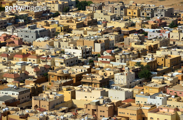 Riyadh - rooftops of the Al Worood residential neighborhood, Saudi ...