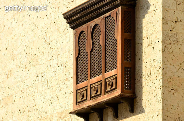 Al Balad district - arabian closed balcony (rawasheen / mashrabiya) on ...