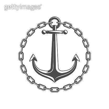 Anchor with circular chain. (1090933378) 일러스트, 무료 일러스트, 아이콘, 무료 아이콘 ...