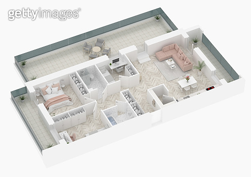 Floor plan of a home top view. Open concept living apartment layout ...