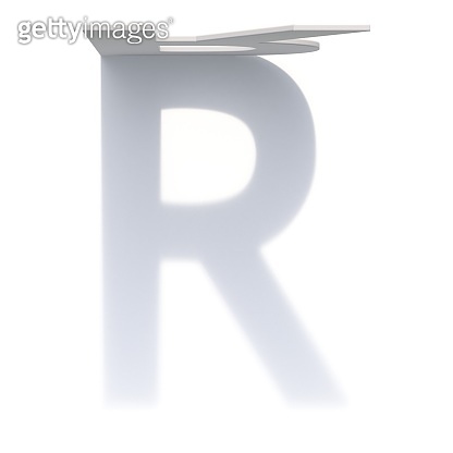 Vertical drop shadow font Letter R 3D 이미지 (1153934552) - 게티이미지뱅크
