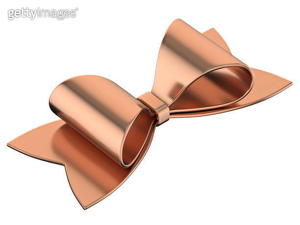 Simple bronze ribbon bow 3D 이미지 (1179648486) - 게티이미지뱅크