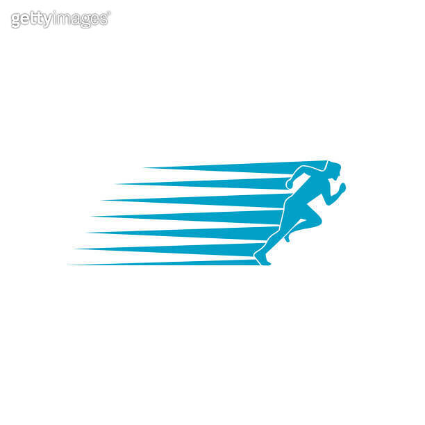 Fast Running Man Logo 이미지 (1187579246) - 게티이미지뱅크